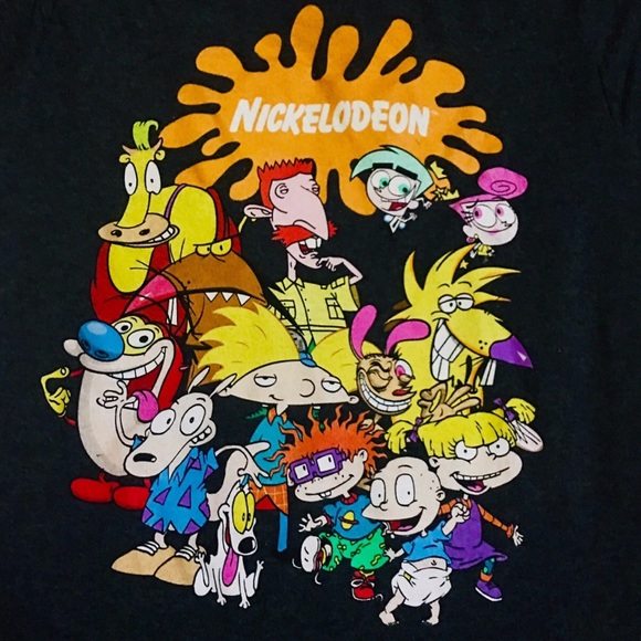 Nickelodeon | Tops | Nickelodeon 900s Throwback Cartoon Mash Up M ...
